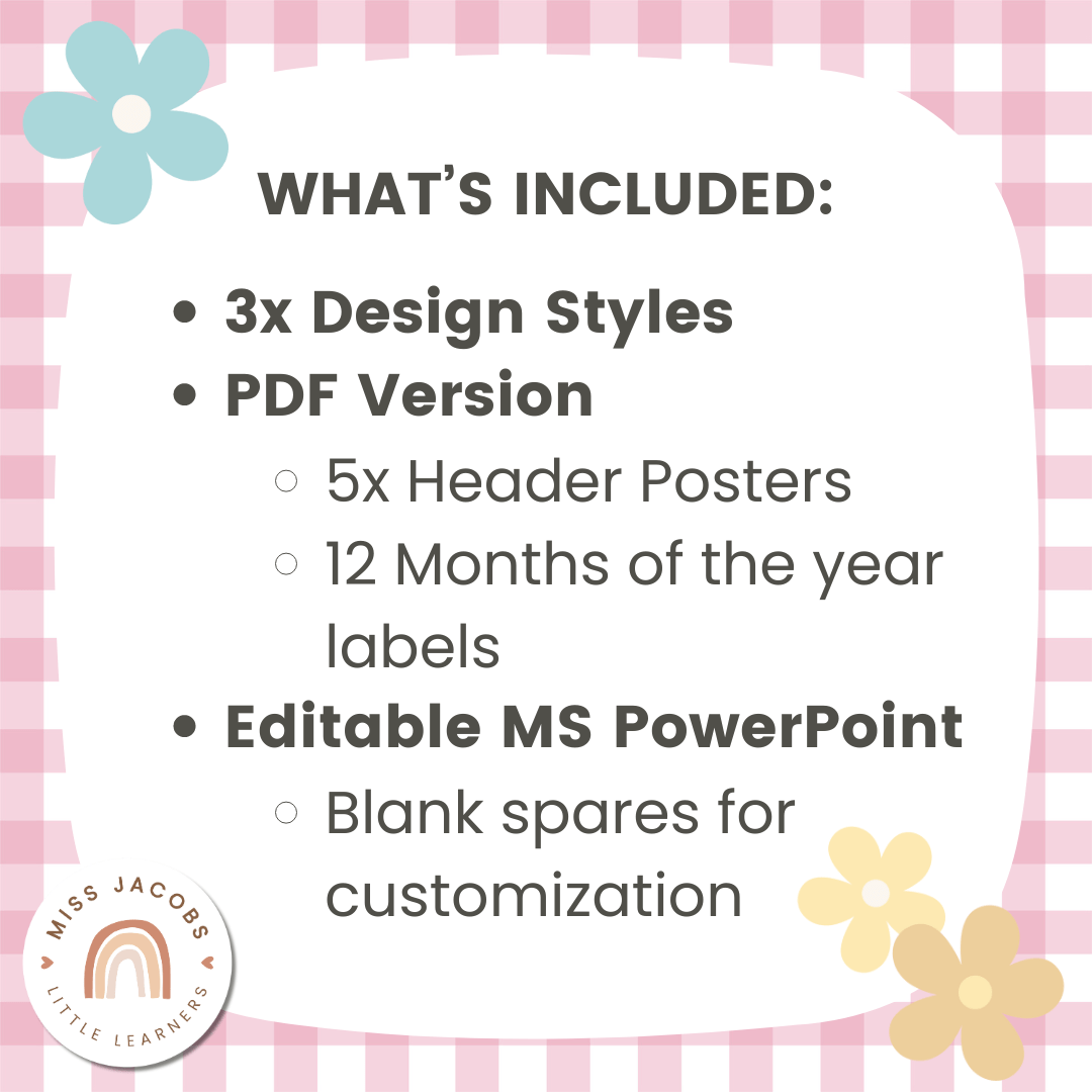 Birthday Display | Daisy Gingham Pastels