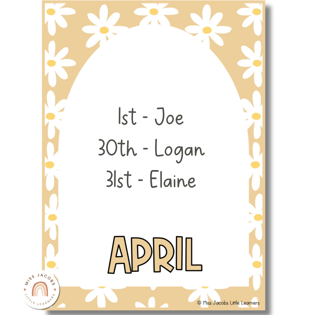 Birthday Display | Daisy Gingham Pastels