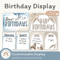 Birthday Display - Modern Ocean Classroom Decor – Miss Jacobs Little ...