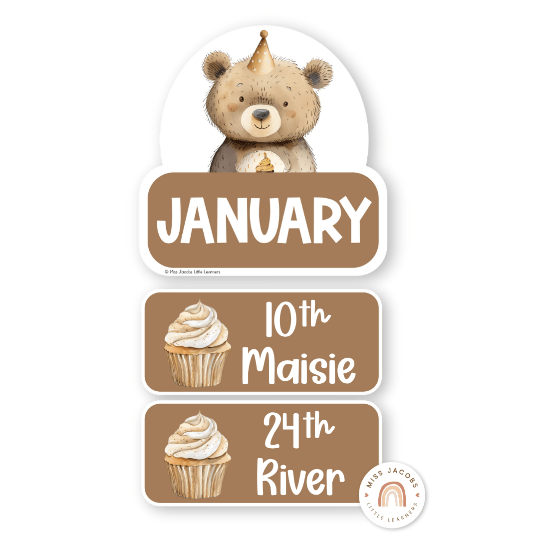 Birthday Display - Woodland Theme Classroom Decor - Miss Jacobs