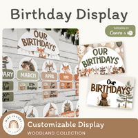 Birthday Display - Woodland Theme Classroom Decor - Miss Jacobs
