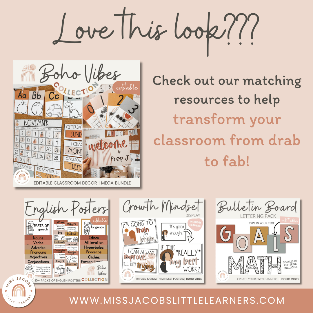 Desert Neutrals Collection Math Posters Decor - Miss Jacobs