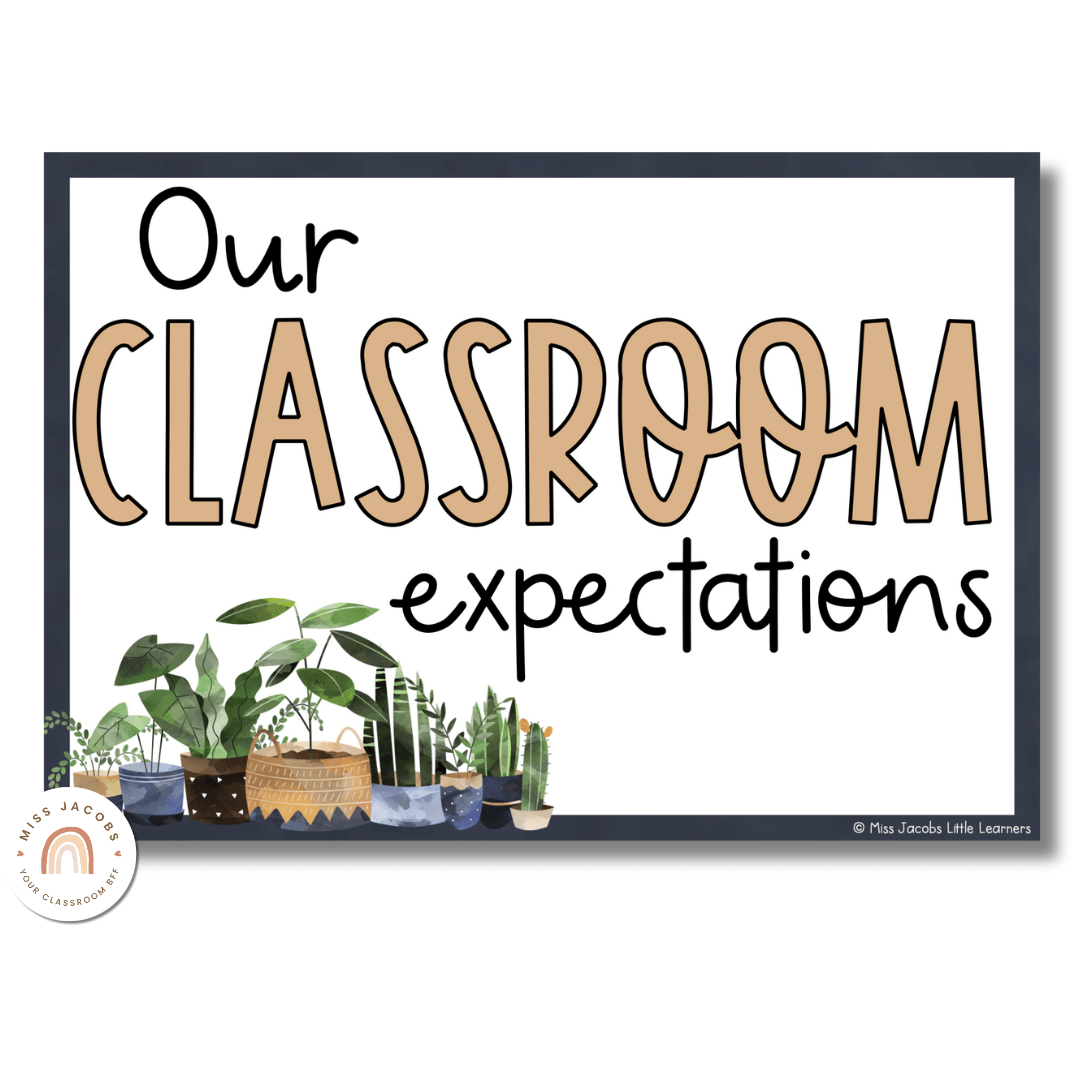 Classroom Rules Posters | Boho Plants