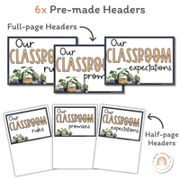 Classroom Rules Posters | Boho Plants