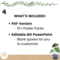 Boho Plants Math Posters Decor - Miss Jacobs – Miss Jacobs Little Learners