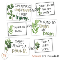 Growth Mindset Posters Eucalyptus - Modern Botanical Decor