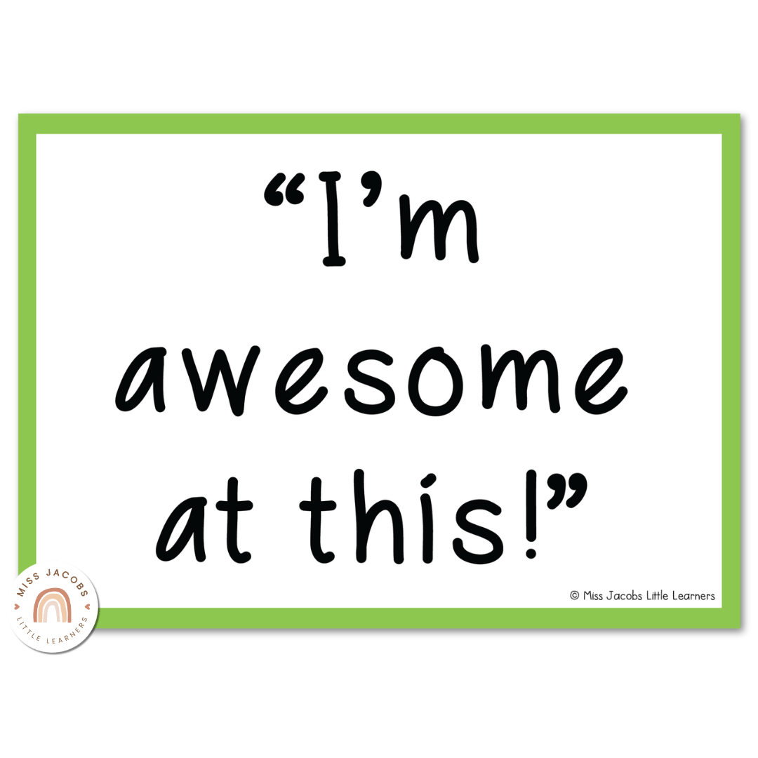 BRIGHTS themed Growth Mindset Posters | Neon Rainbow Classroom Decor ...