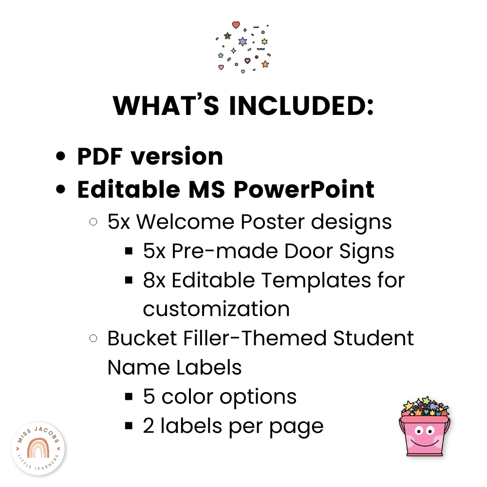 Bucket Filler Door Display Classroom Decor - Miss Jacobs