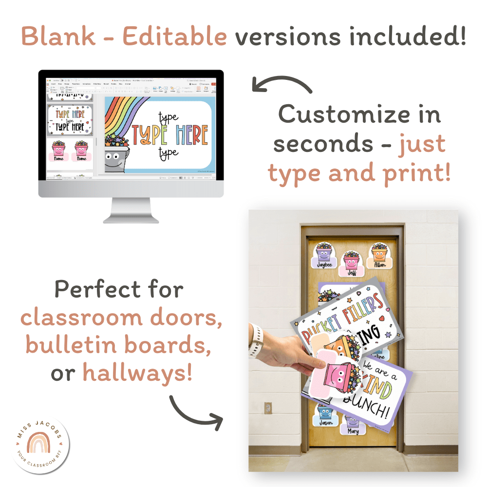 Bucket Filler Door Display Classroom Decor - Miss Jacobs