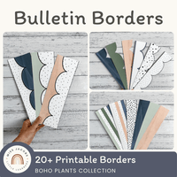 Bulletin Board Borders | Boho Plants – Miss Jacobs Little Learners