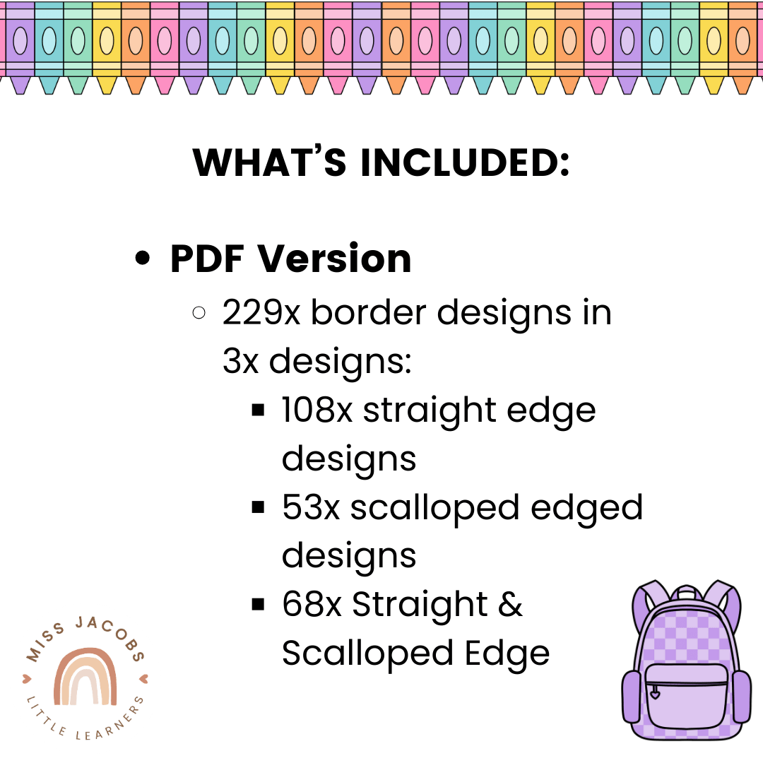 Bulletin Board Borders - Cutesy Classroom Theme - Miss Jacobs