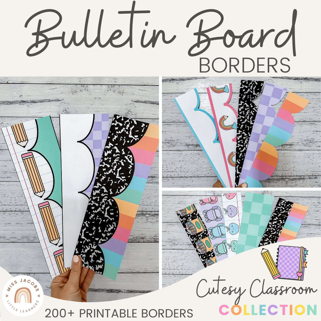 Bulletin Board Borders - Cutesy Classroom Theme - Miss Jacobs
