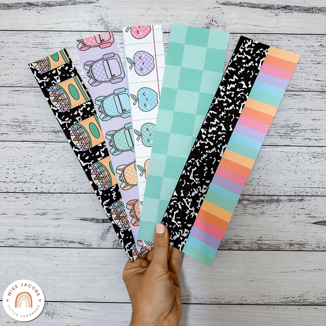Bulletin Board Borders - Cutesy Composition Notebook Decor – Miss ...