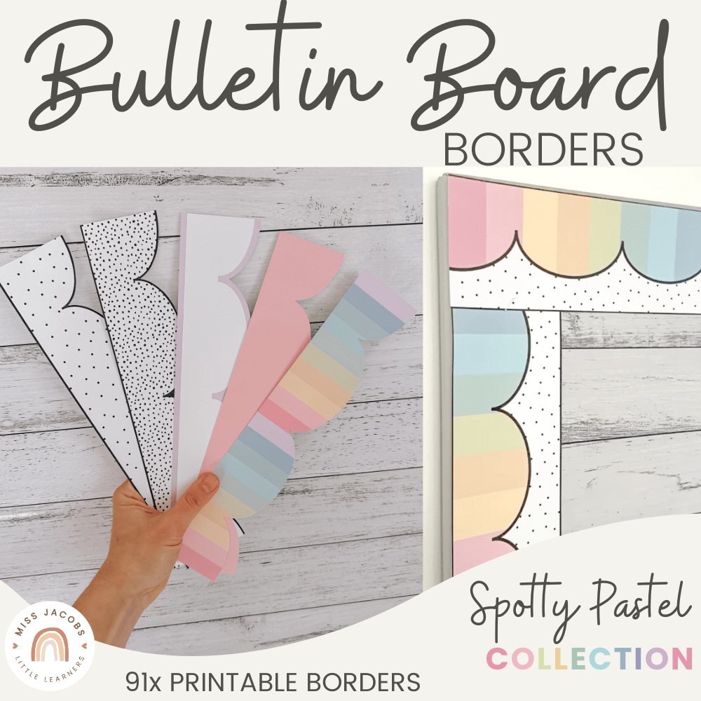 Bulletin Board Borders - Spotty Pastel Theme - Miss Jacobs