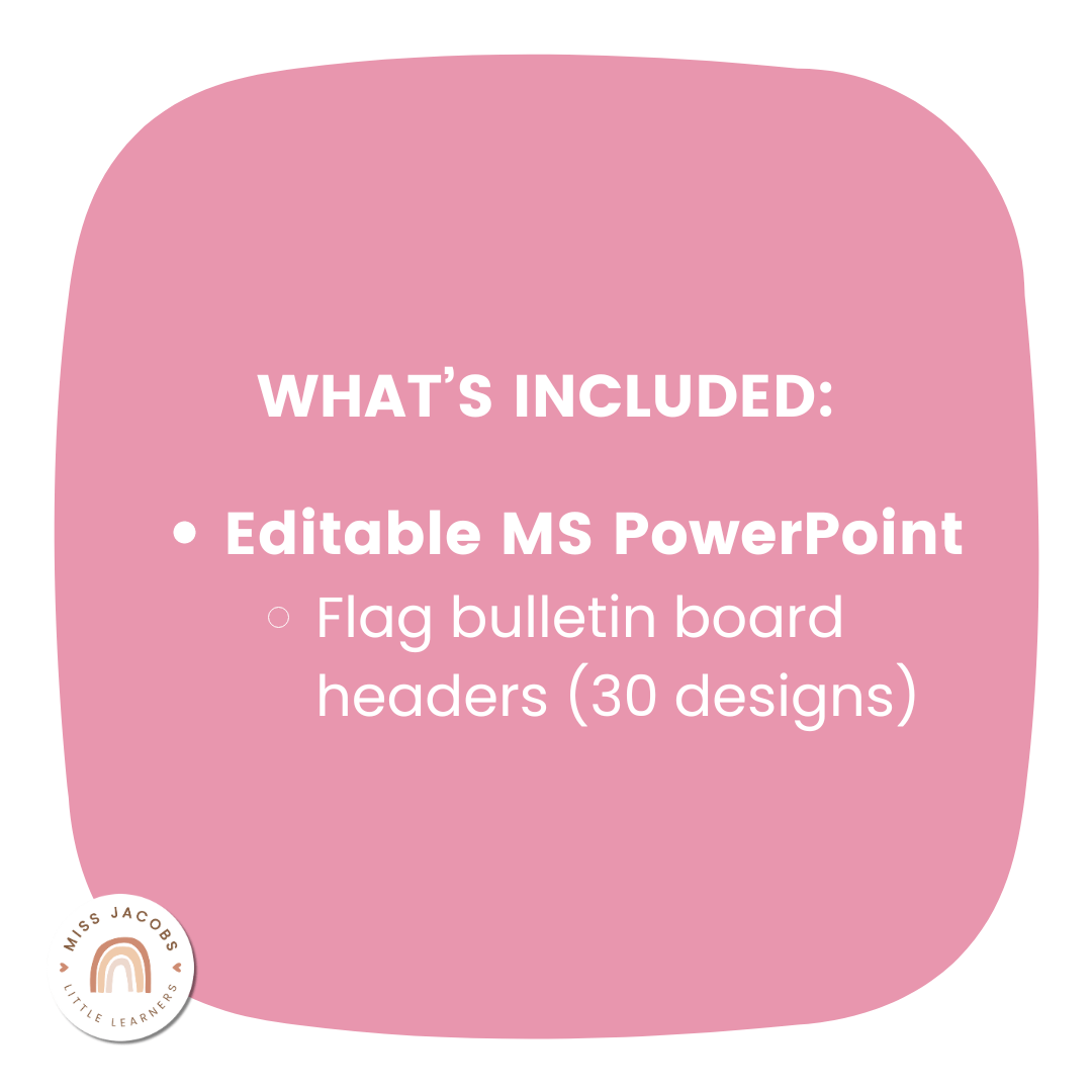 Bulletin Board Bunting | Simple Pastels