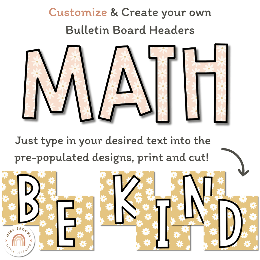 Daisy Gingham Neutrals Classroom Collection - Miss Jacobs - Miss Jacobs ...