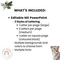 Bulletin Board Lettering Pack | Modern Jungle