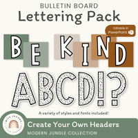 Bulletin Board Lettering Pack | Modern Jungle