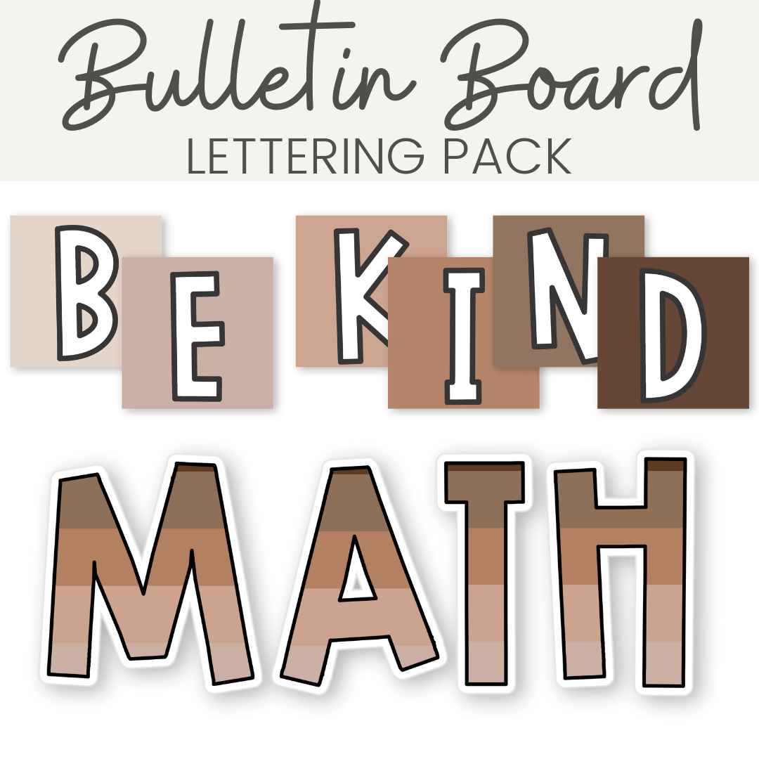 Bulletin Board Letters - Ombre Neutrals Theme - Miss Jacobs