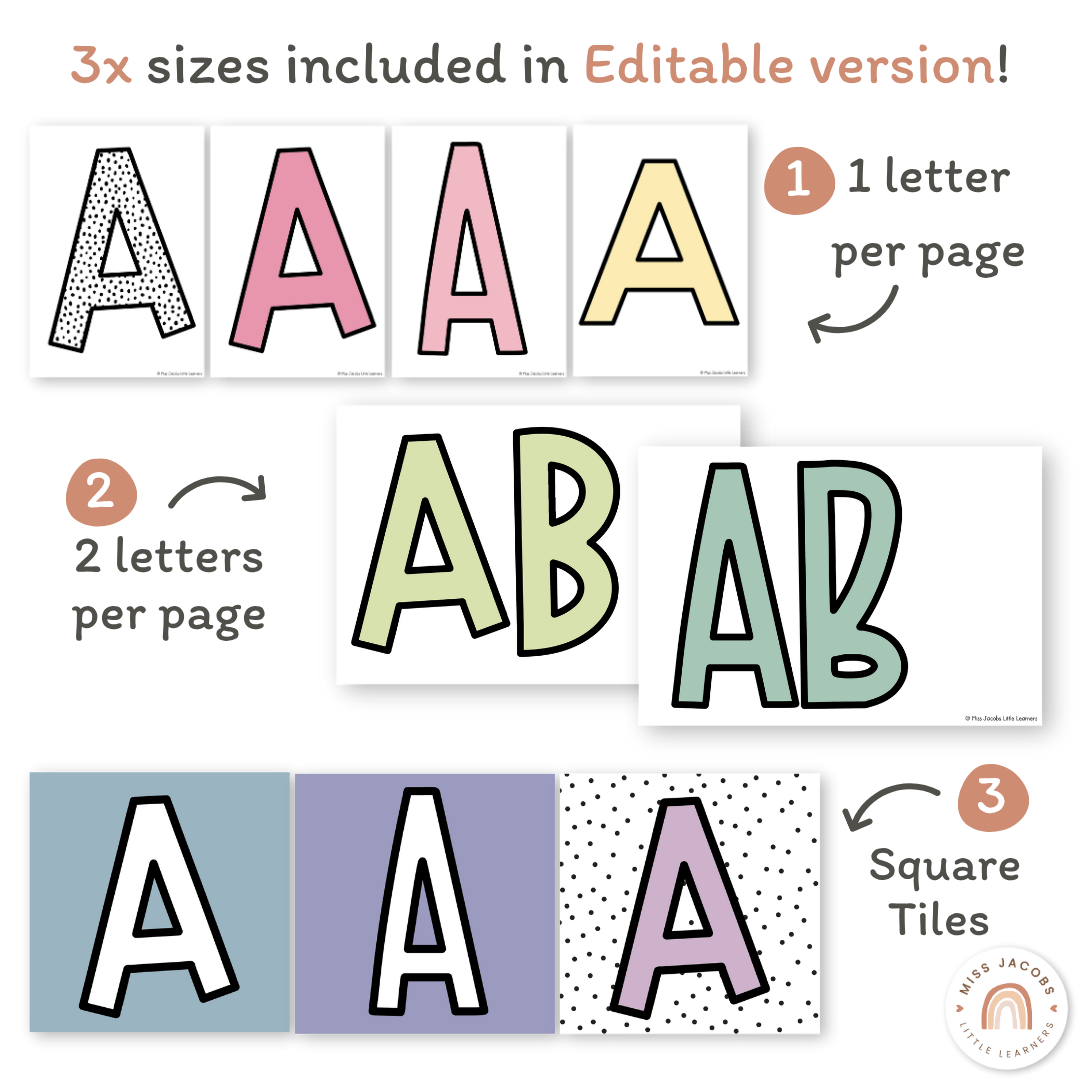 Spotty Pastel Classroom Decor - Miss Jacobs Little Learners