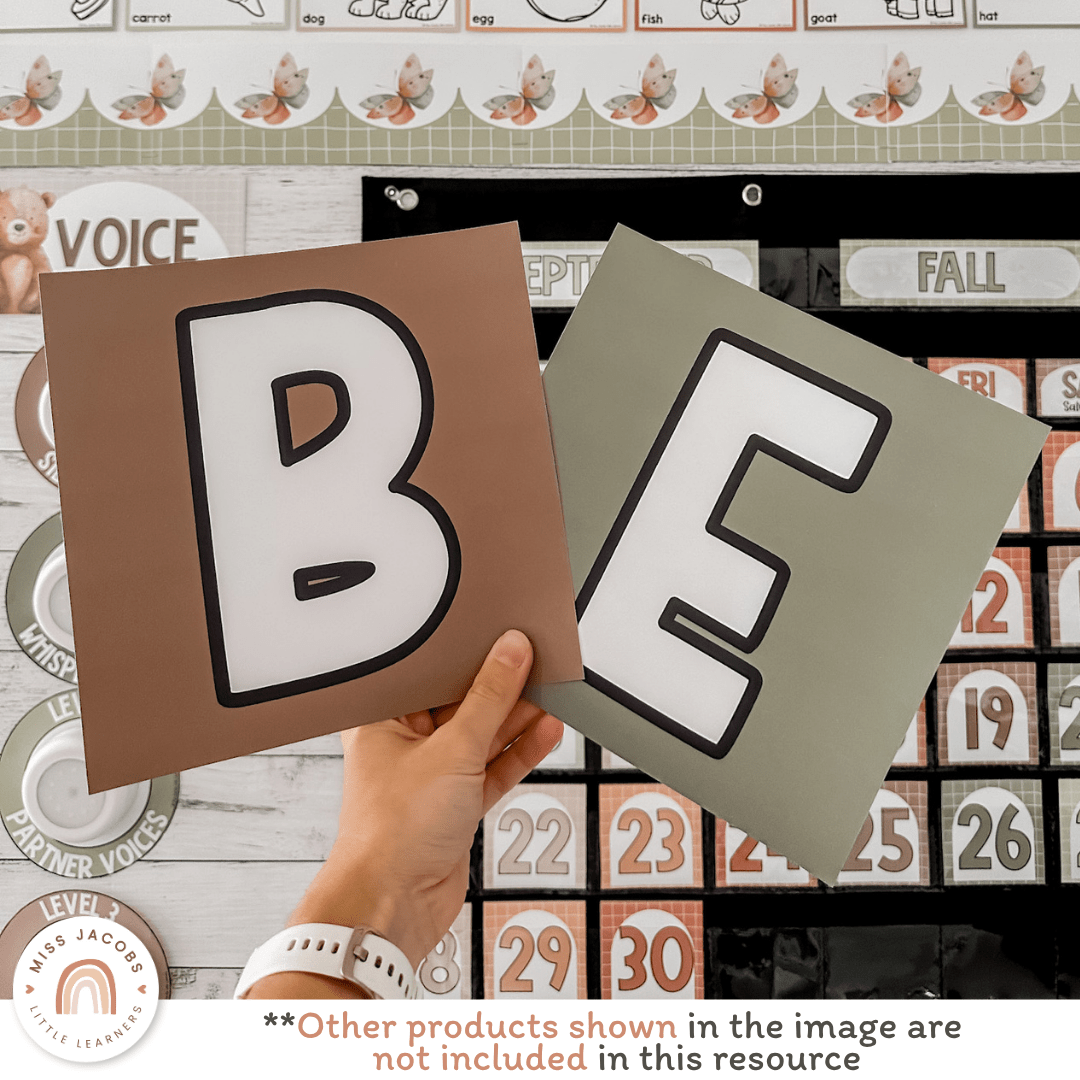 Bulletin Board Letters - Woodland Theme Classroom Decor - MJLL