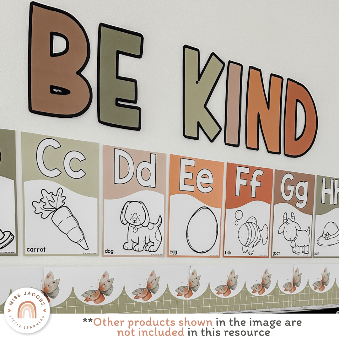 Bulletin Board Letters - Woodland Theme Classroom Decor - MJLL