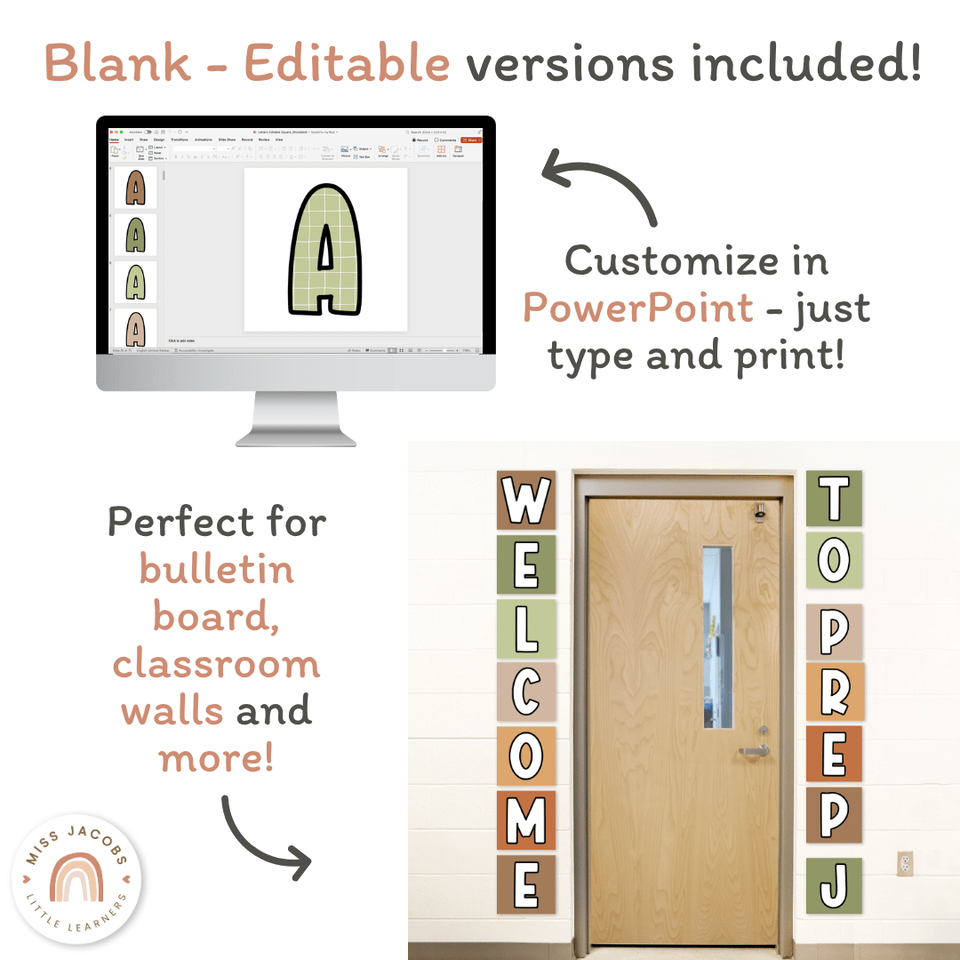 Bulletin Board Letters - Woodland Theme Classroom Decor - MJLL