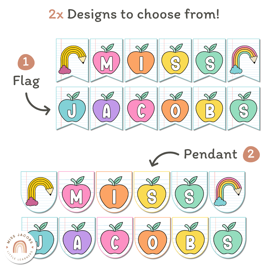 Bunting & Lettering Packs - Miss Jacobs Little Learners