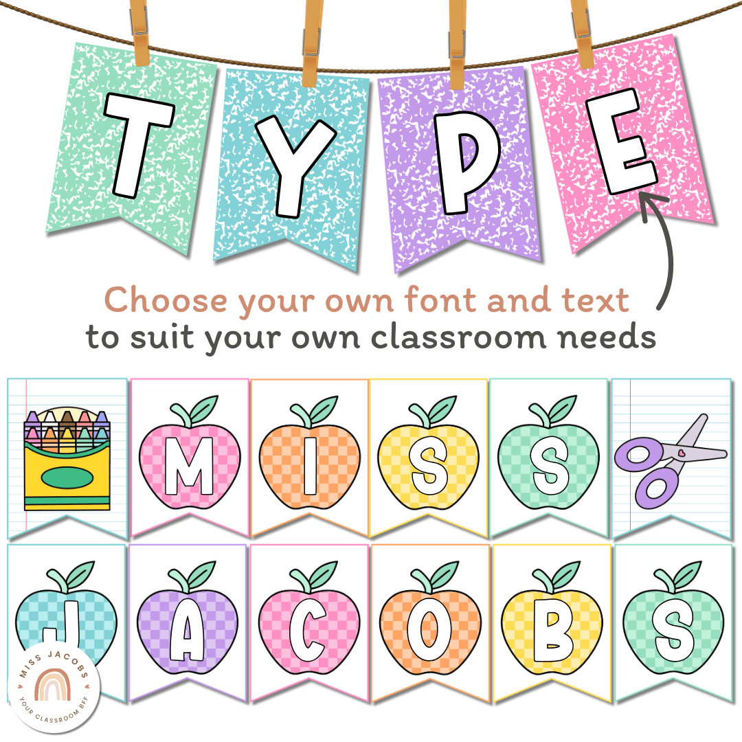 Bunting & Lettering Packs - Miss Jacobs Little Learners