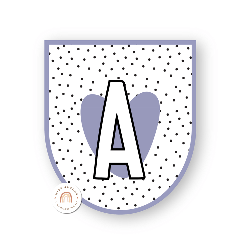 Bunting & Banners - Bulletin Board Letters - Spotty Pastel - MJLL