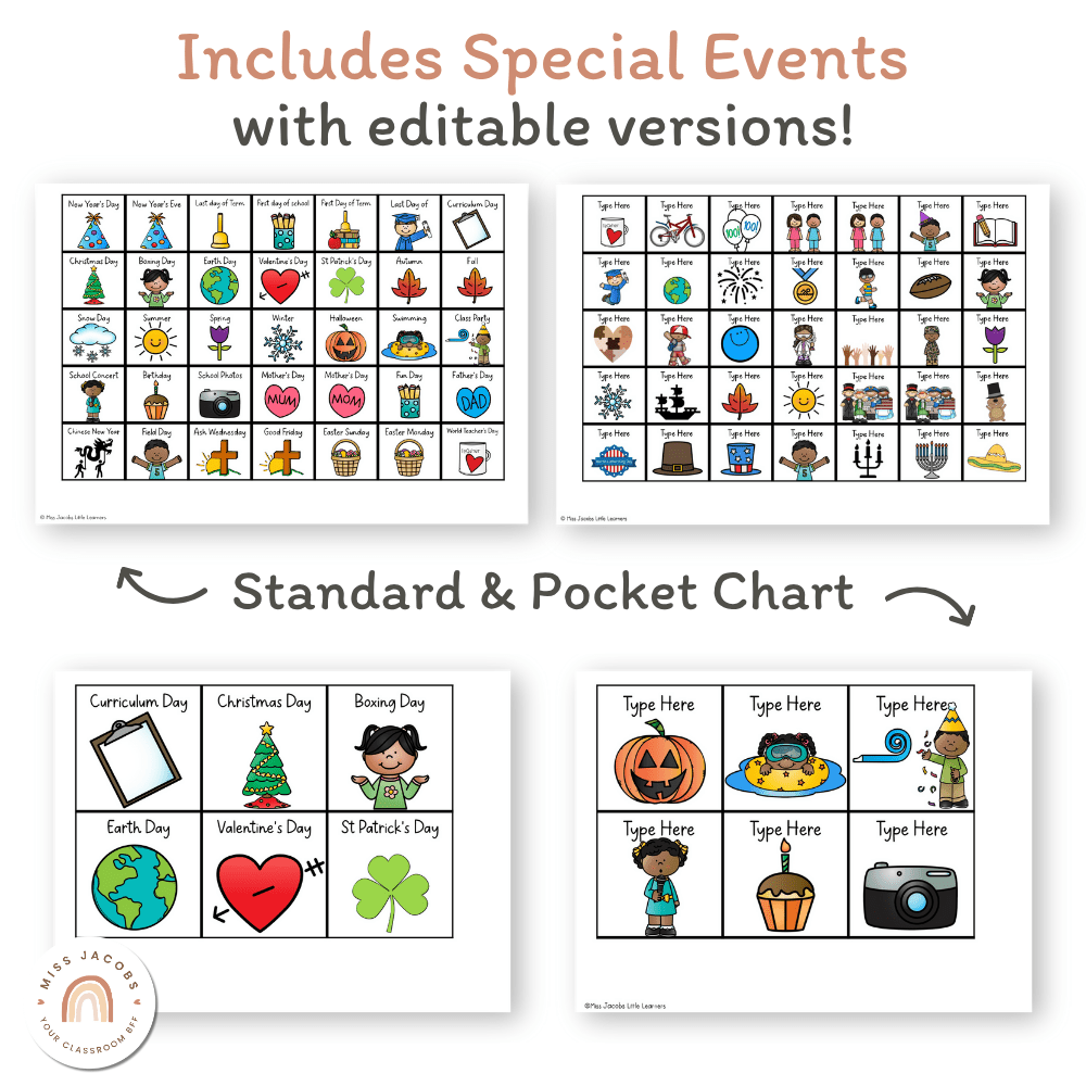 Calendar & Weather Display - Spotty Pastel Classroom Decor - MJLL