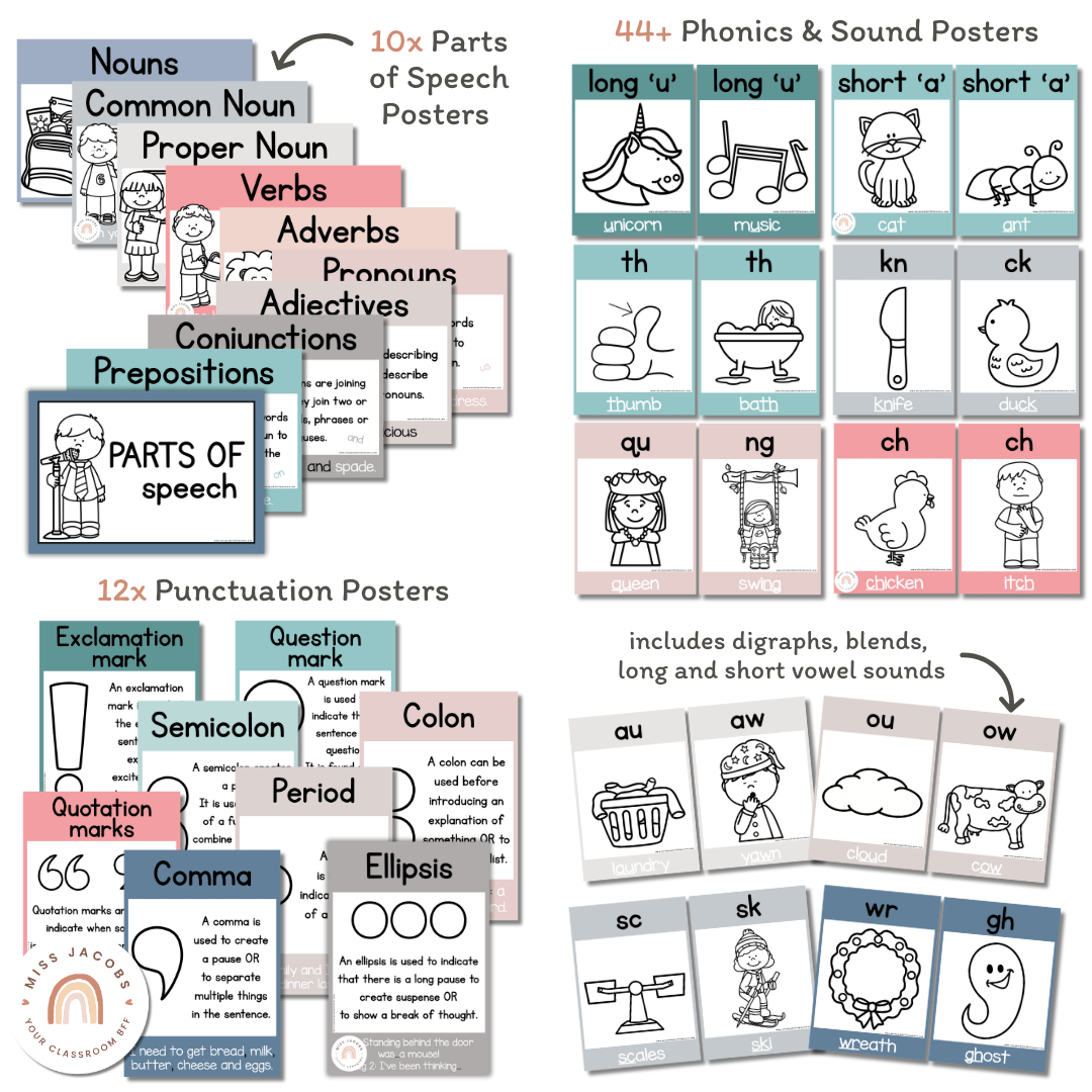 Rainbow Calm Colors Classroom Collection - Miss Jacobs Little Learners ...
