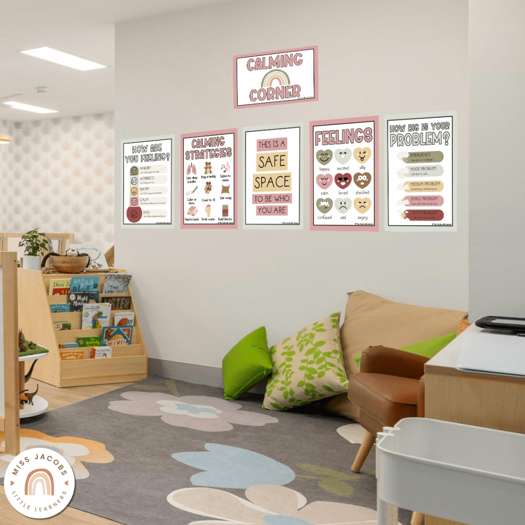 Calm Down Corner Kit - Austaliana Classroom Theme - Miss Jacobs