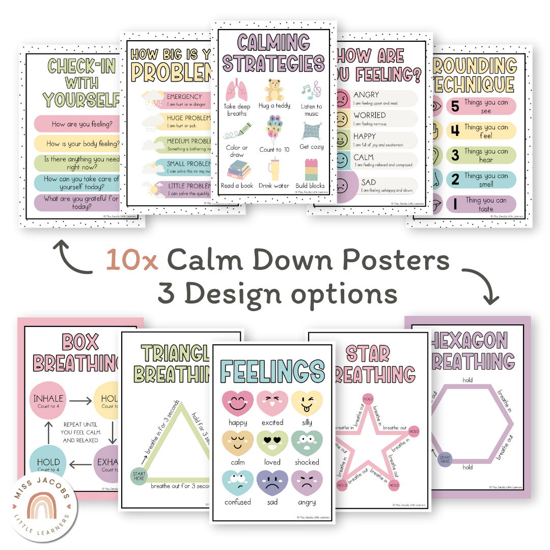 Calm Down Corner Kit - Pastel Classroom Theme - Miss Jacobs – Miss ...