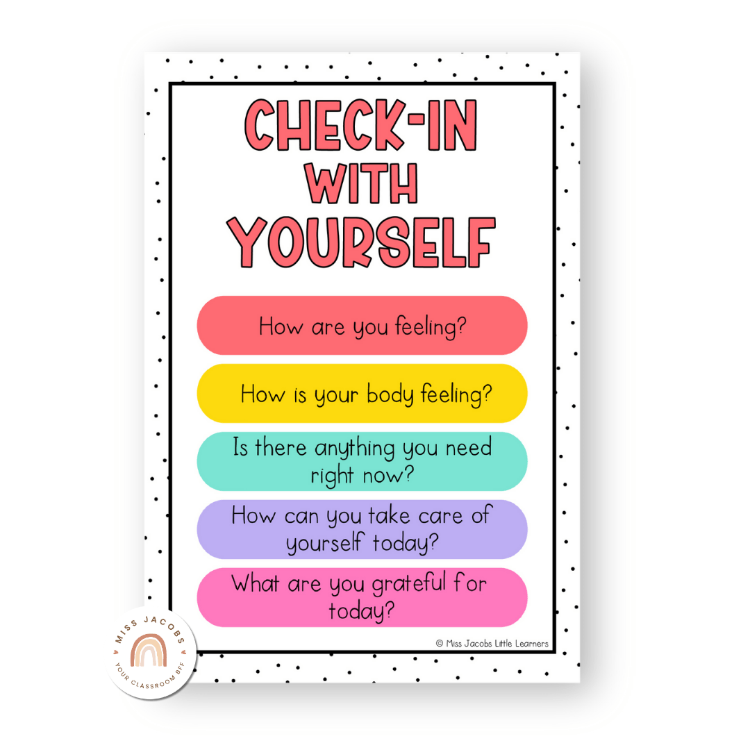 Calm Down Corner Posters - Bright Classroom Theme - Miss Jacobs