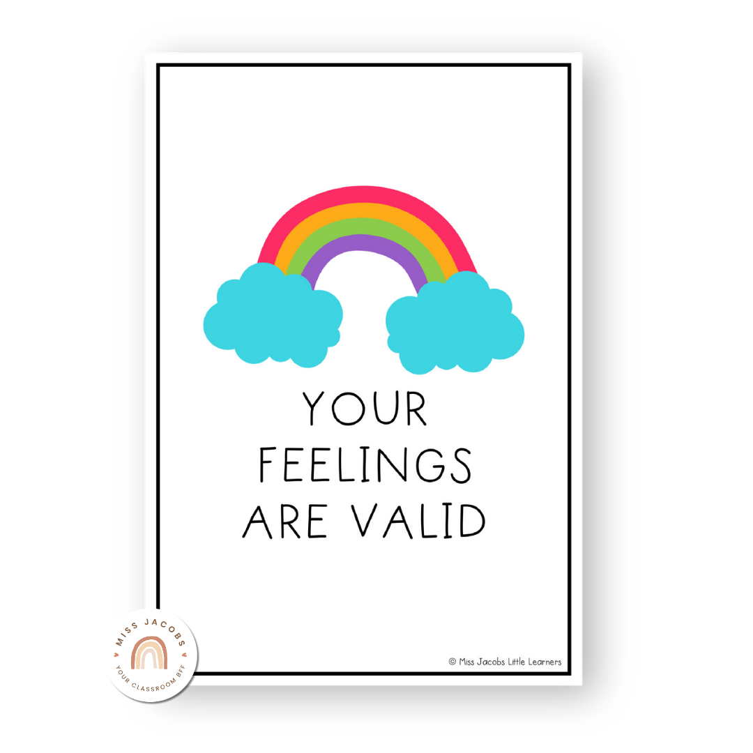 Calm Down Corner Posters - Bright Classroom Theme - Miss Jacobs
