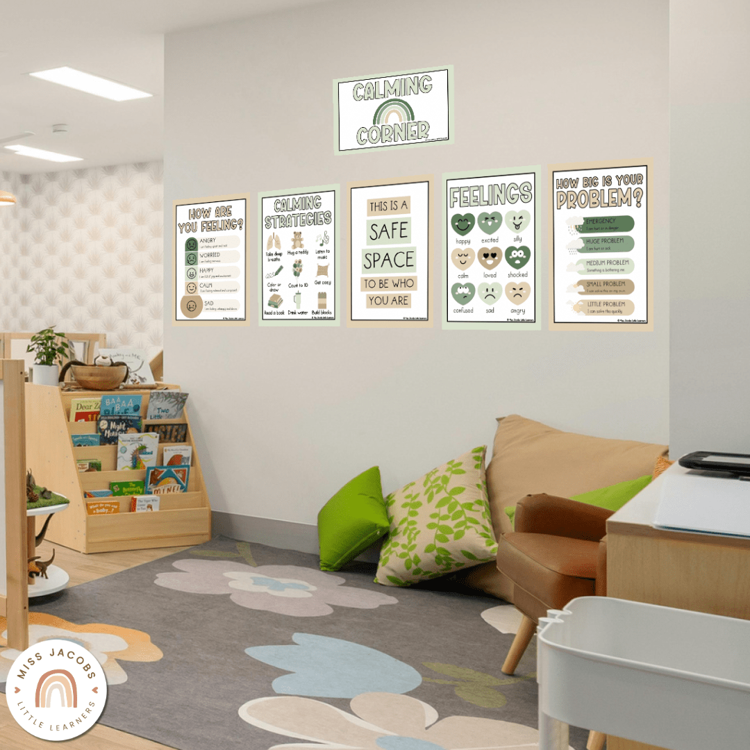 Calm Down Corner Posters - Modern Botanical Theme - Miss Jacobs – Miss ...