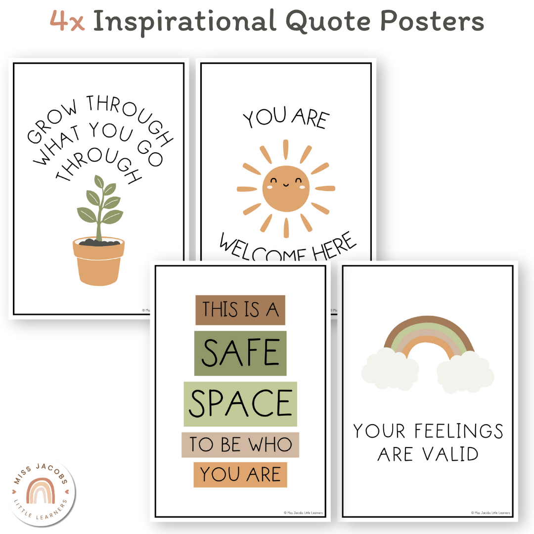 Calm Down Corner Posters - Woodland Theme Classroom Decor - MJLL