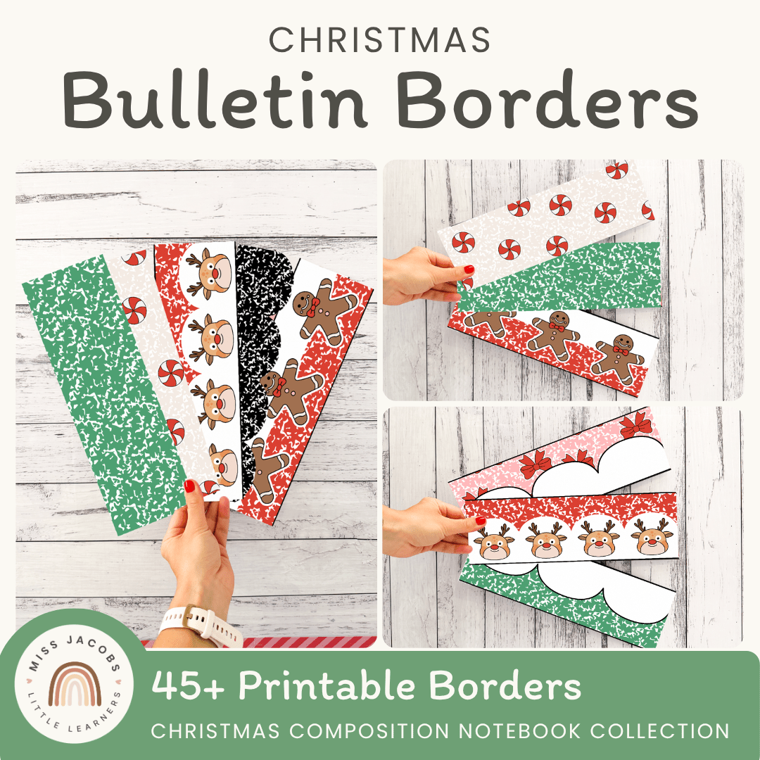Christmas Bulletin Board Borders - Composition Notebook - Miss Jacobs
