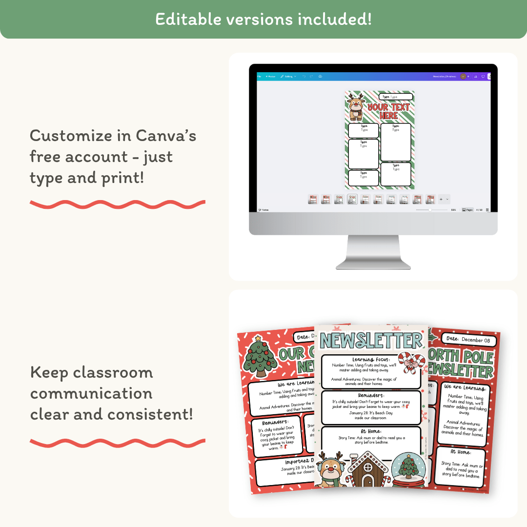 Christmas Newsletters Templates - Miss Jacobs – Miss Jacobs Little Learners