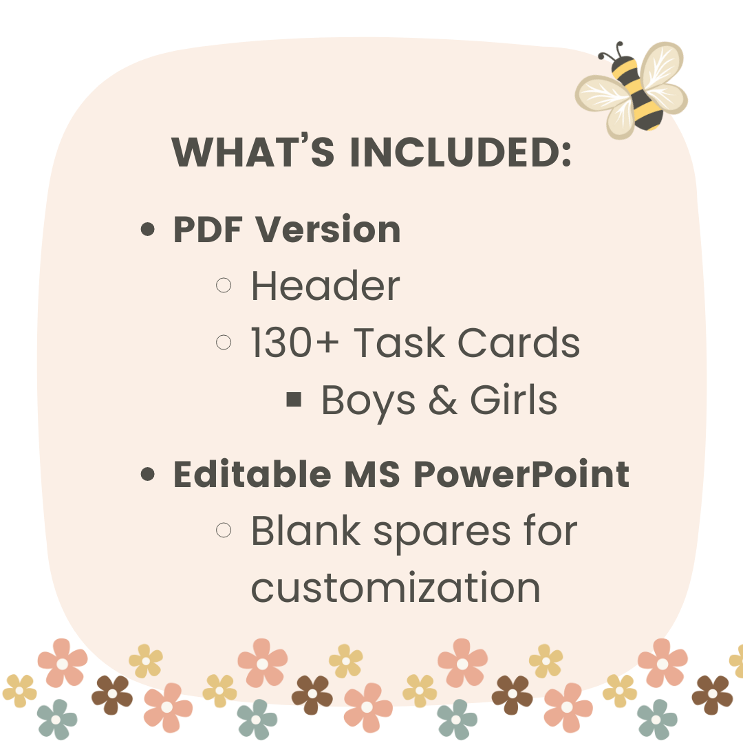 Classroom Job Chart - Daisy Gingham Neutrals Decor