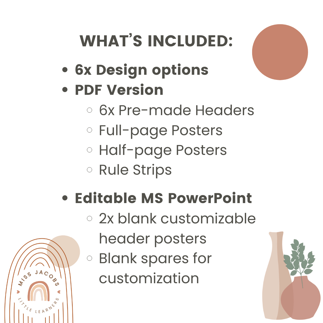 Classroom Rules Posters | Boho Vibes Desert Neutrals – Miss Jacobs ...