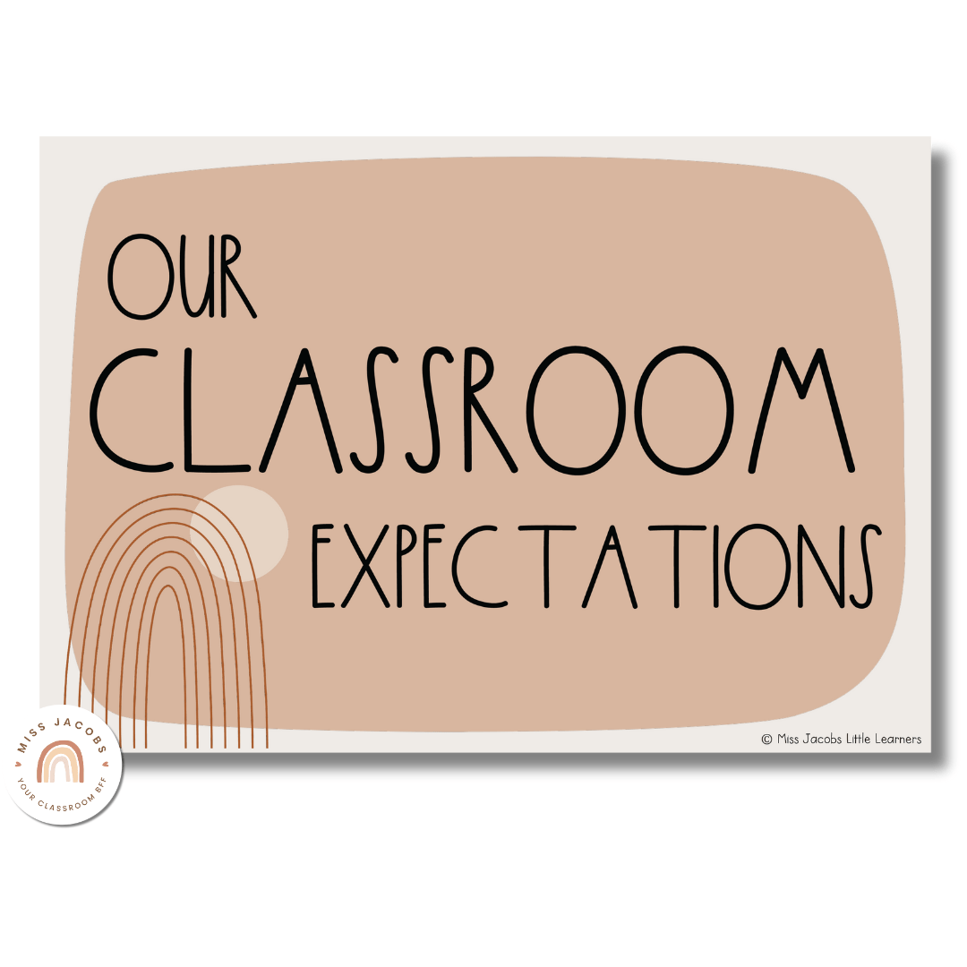 Classroom Rules Posters | Boho Vibes Desert Neutrals