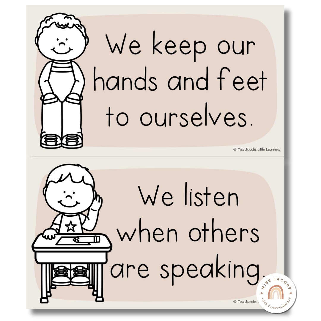 Classroom Rules Posters | Boho Vibes Desert Neutrals – Miss Jacobs ...
