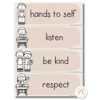 Classroom Rules Posters | Boho Vibes Desert Neutrals – Miss Jacobs ...