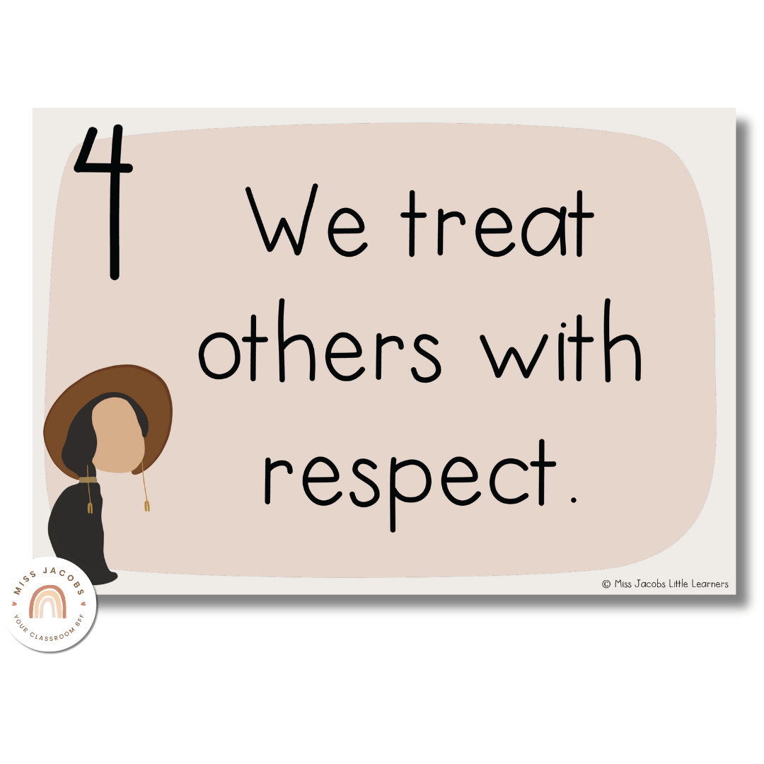 Classroom Rules Posters | Boho Vibes Desert Neutrals – Miss Jacobs ...