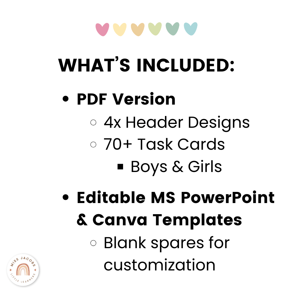 Classroom Job Chart - Spotty Pastel Theme - Miss Jacobs