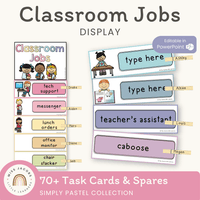 Classroom Jobs | PASTELS | Editable – Miss Jacobs Little Learners