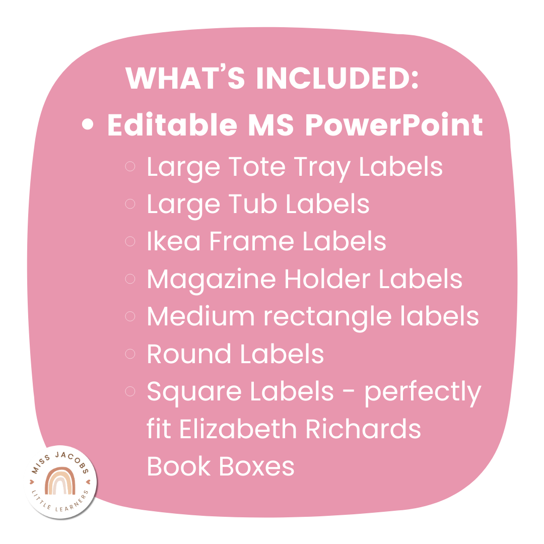 Classroom Labels Student Names & Supplies - Simply Pastel Theme - MJLL