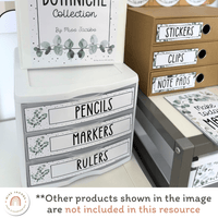 Classroom Labels Student Names & Supplies - Modern Botanical Theme ...